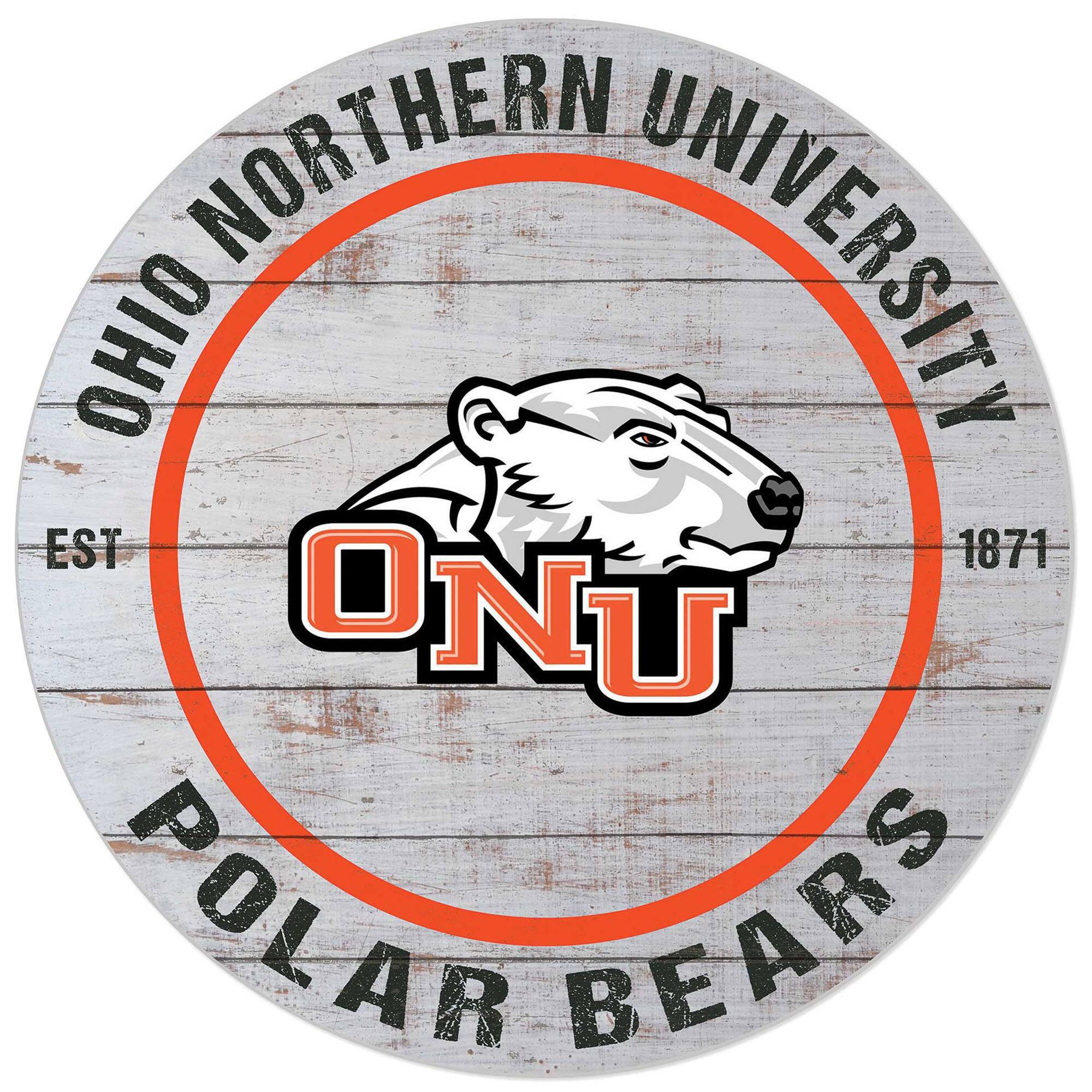 Jardine Ohio Northern Polar Bears 20'' x 20'' Indoor/Outdoor Weathered ...