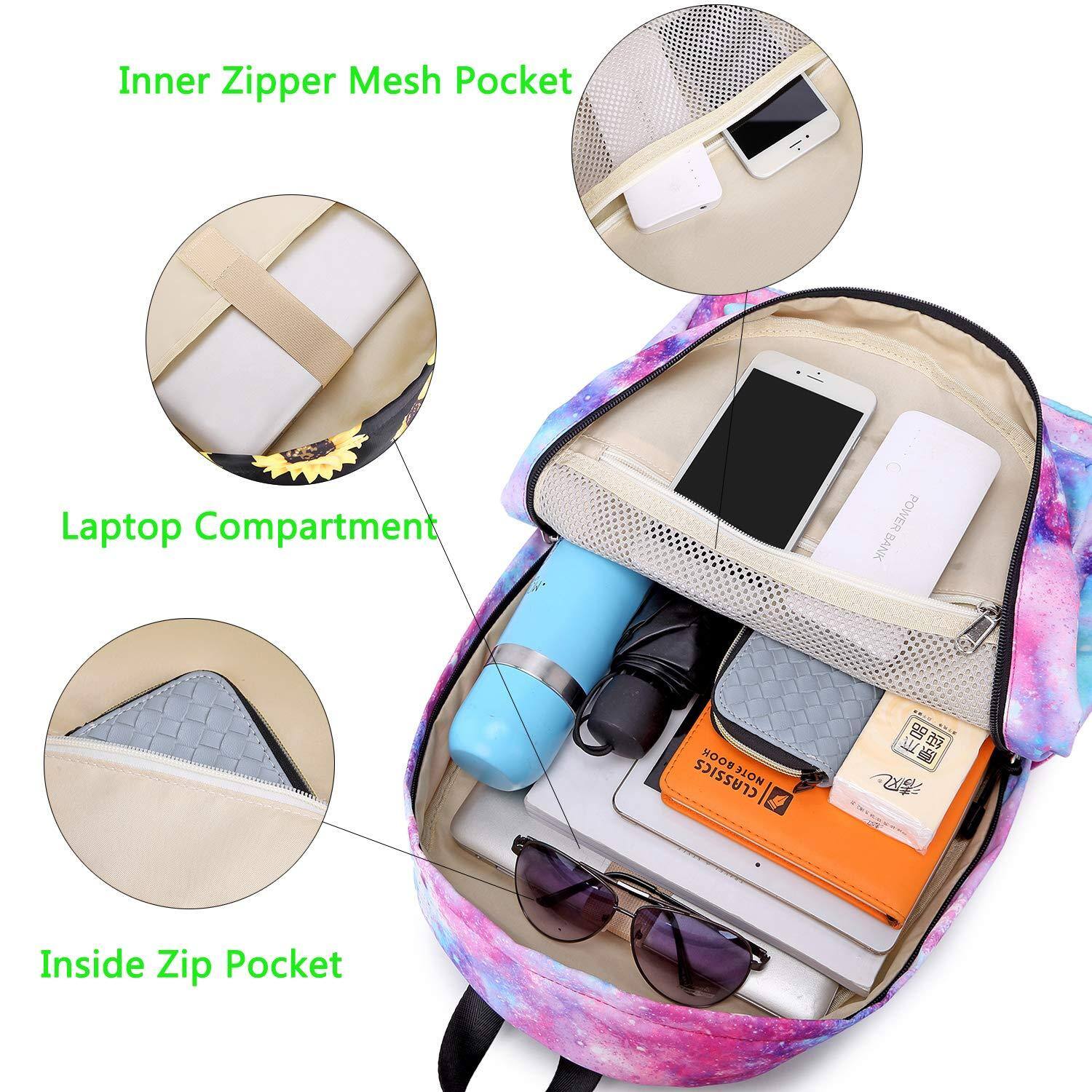 Live At Space Lightweight Water Resistant Backpacks For Teen School ...