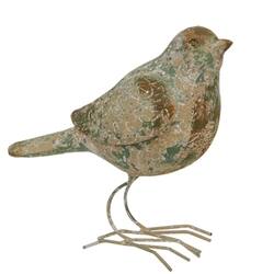 BreeBe Distressed Floral Patina Standing Resin Bird 2 Asstd Multicolor ...