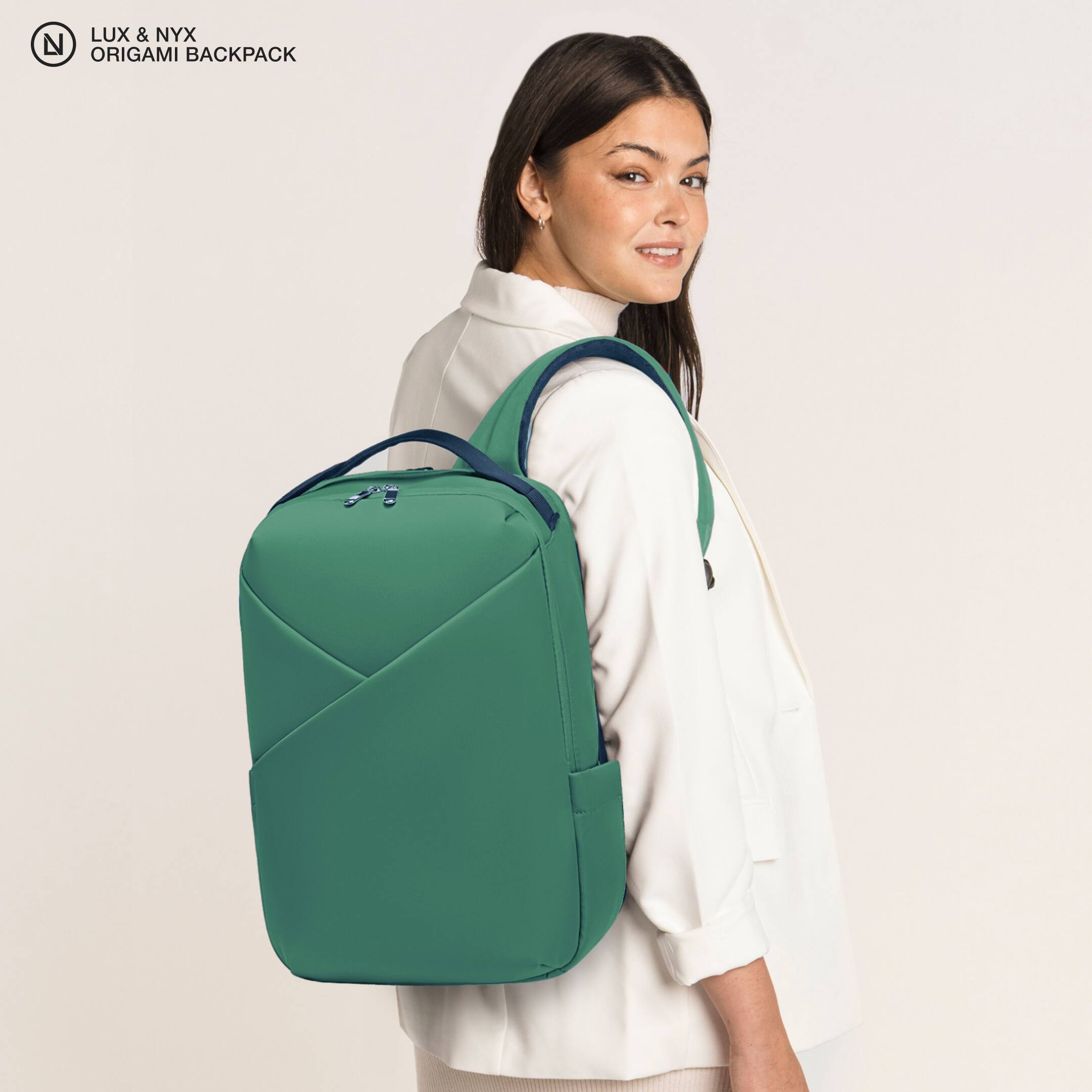 Lux & Nyx Origami 16" Laptop Backpack Forest Green LN10030 - Best Buy