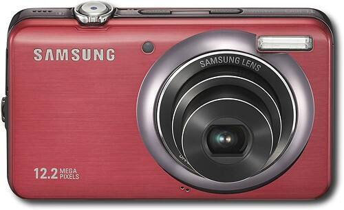Best Buy: Samsung 12.2-Megapixel Digital Camera Red TL100