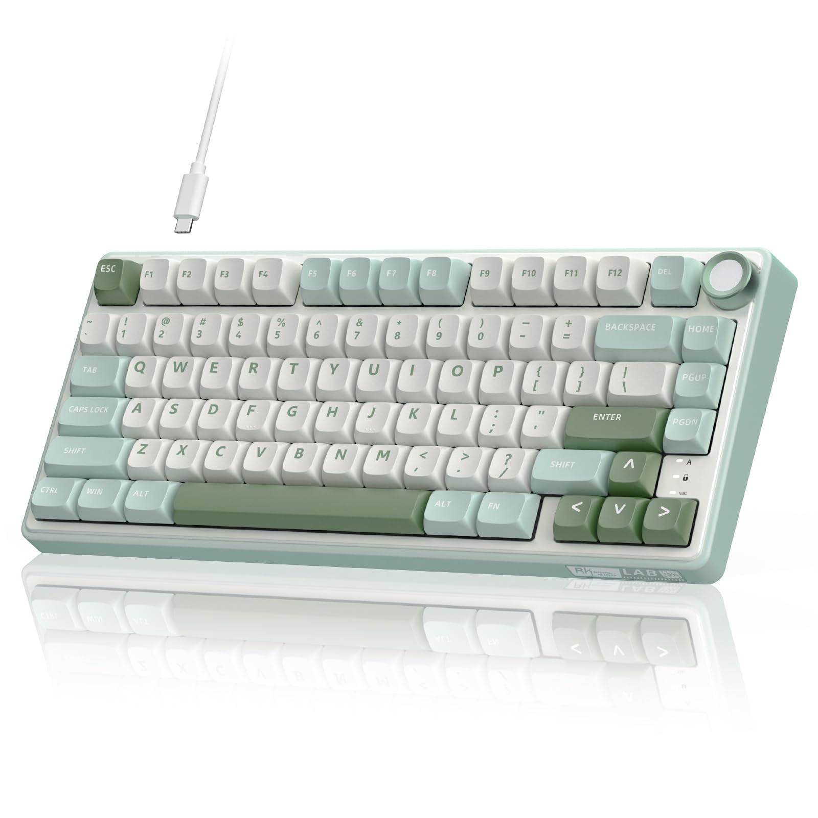 Empire DigiLabs R75 Wired Gaming With Volume Knob Mechanical Mount Mda Profile Pbt Keycaps Qmk ...