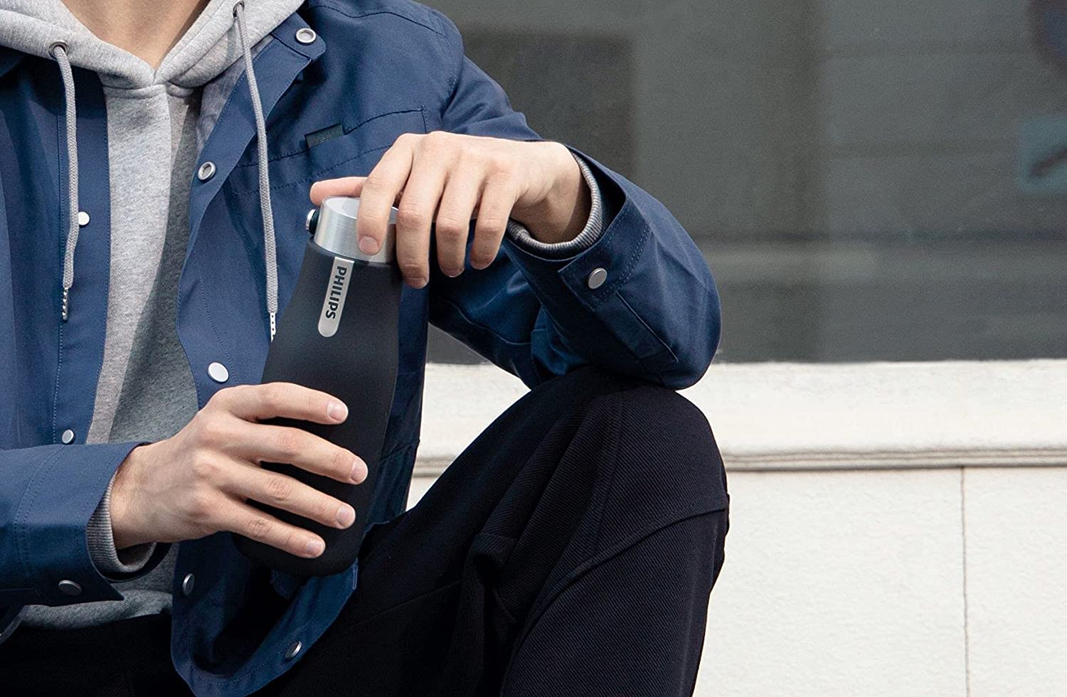 Best Buy: Philips Water GoZero Smart Bottle, UV Self-Cleaning Water ...