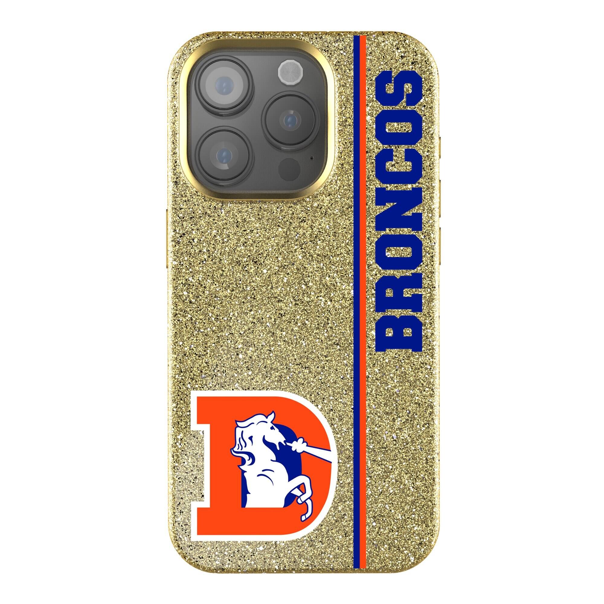 Keyscaper NFL Denver Broncos Throwback Logo iPhone Bling Case 14 Gold ...