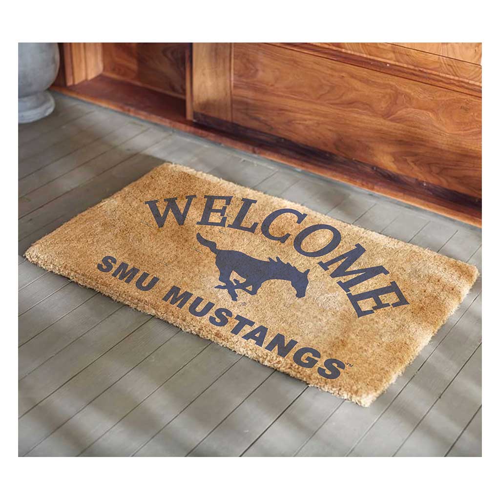 Jardine SMU Mustangs 18" x 34" Welcome Coir Doomat Brown 202456293 ...