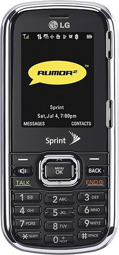 Best Buy: LG Rumor2 Mobile Phone Black Titanium (Sprint) LG265KIT