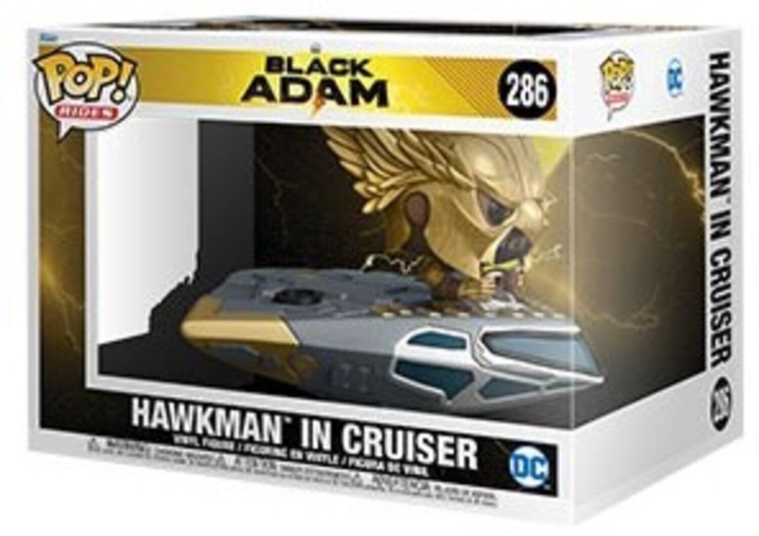 Funko POP! RIDE SUPER DELUXE: Black Adam Hawkman in Cruiser ...