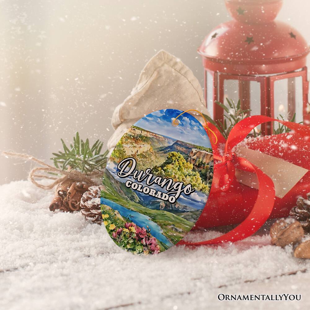 OrnamentallyYou Rustic Durango Colorado Ornament, Mountain Train Town ...