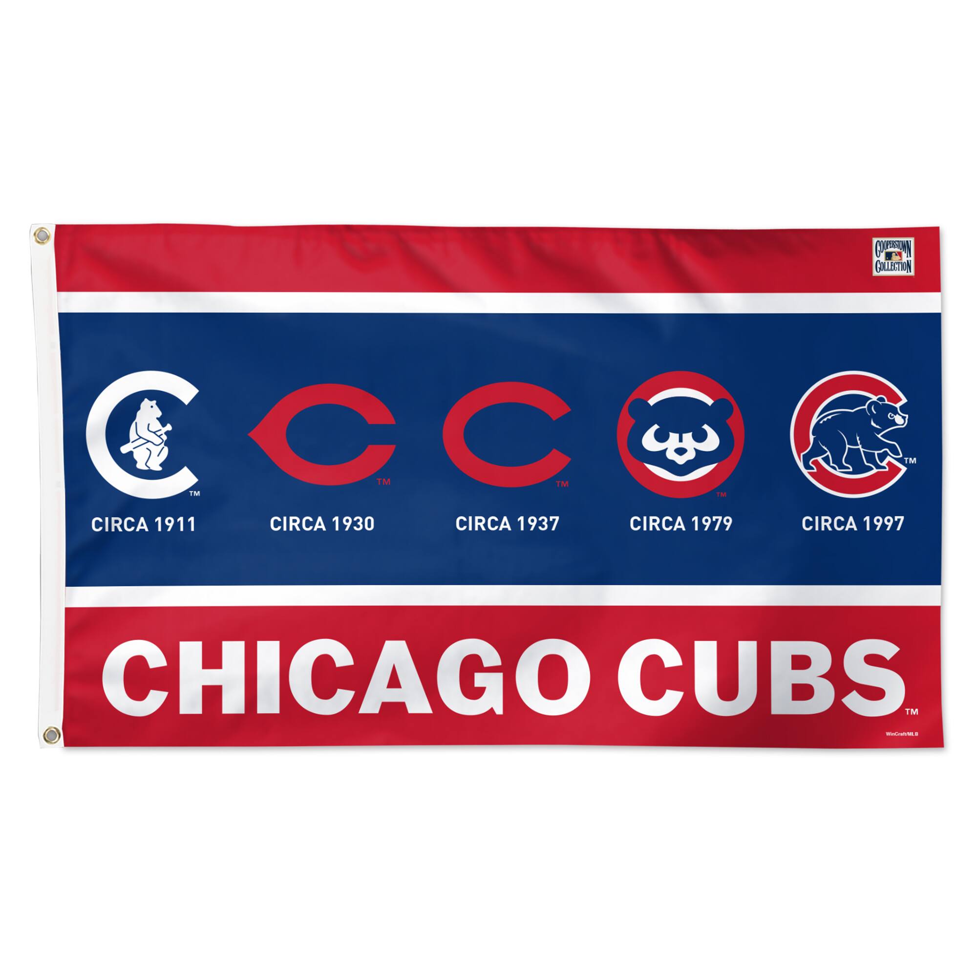 WinCraft Chicago Cubs 3' x 5' Single Sided Heritage Inspired Deluxe ...