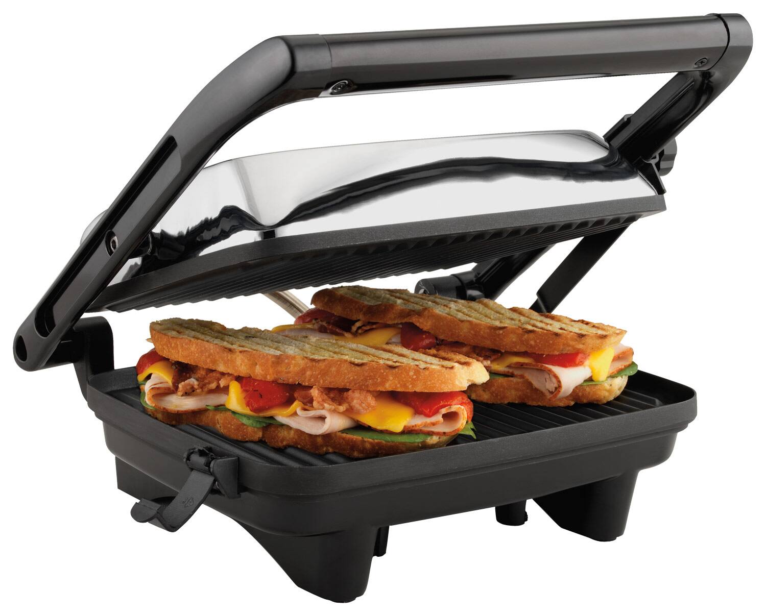 Hamilton Beach Panini Press Gourmet Sandwich Maker Silver 25460A Best Buy