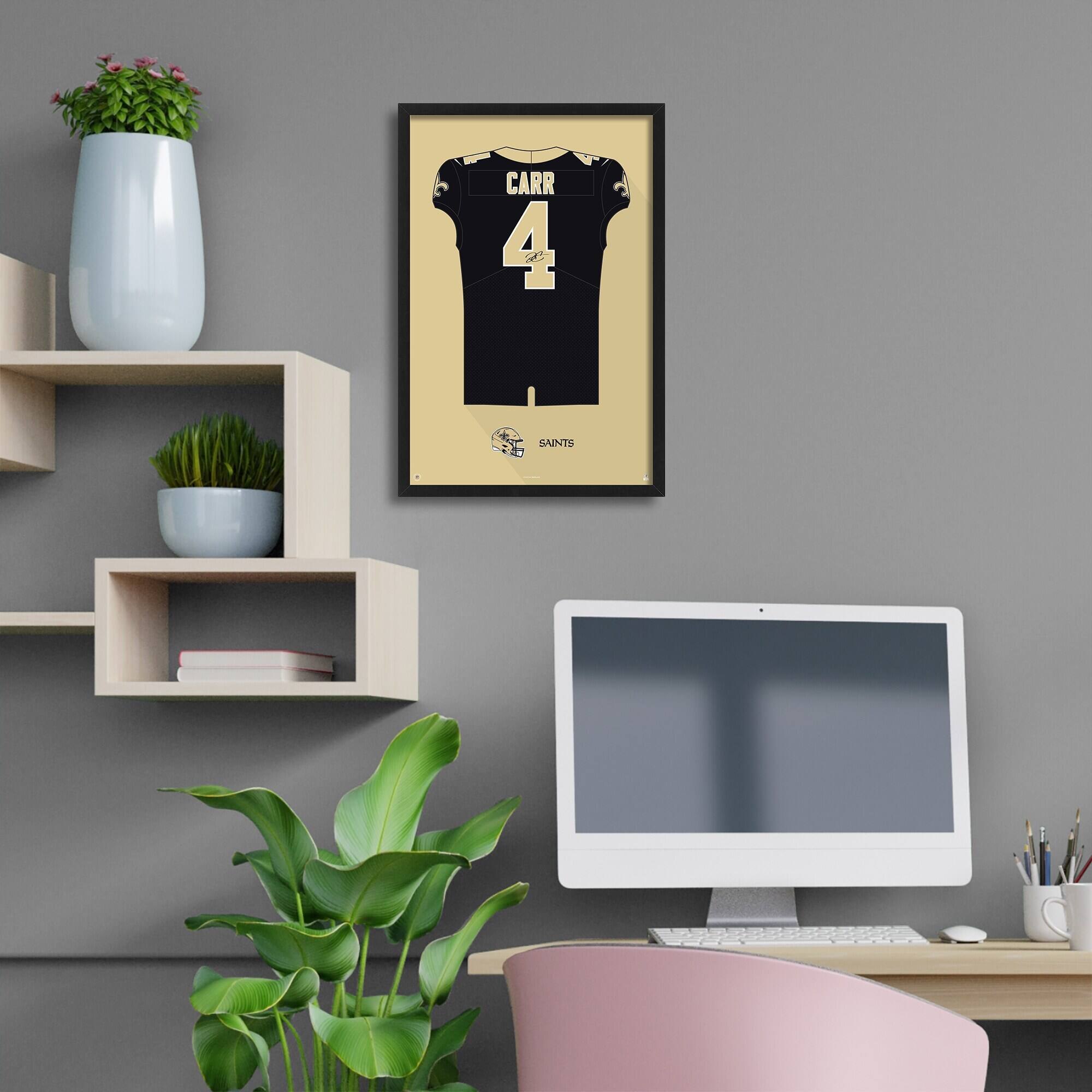 Sporticulture Derek Carr New Orleans Saints Home Jersey Framed Art ...