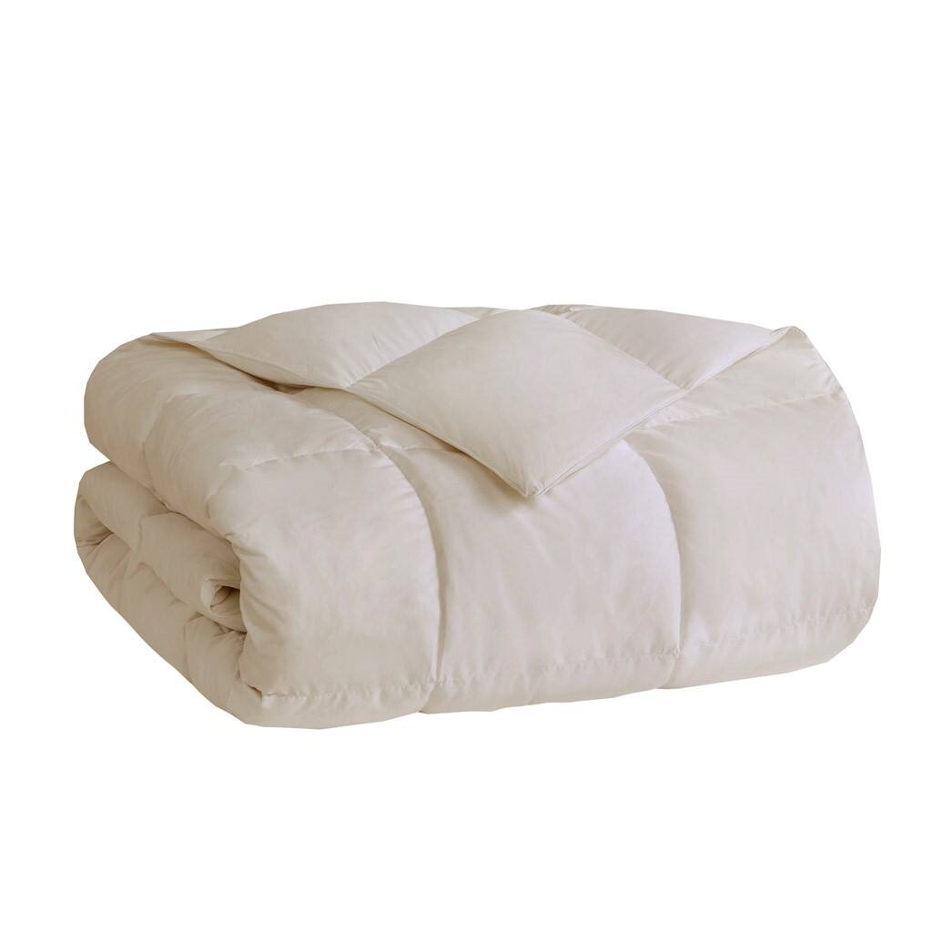 Gracie Mills Freda Classic Box Quilted Oversize Down Comforter Cream ...