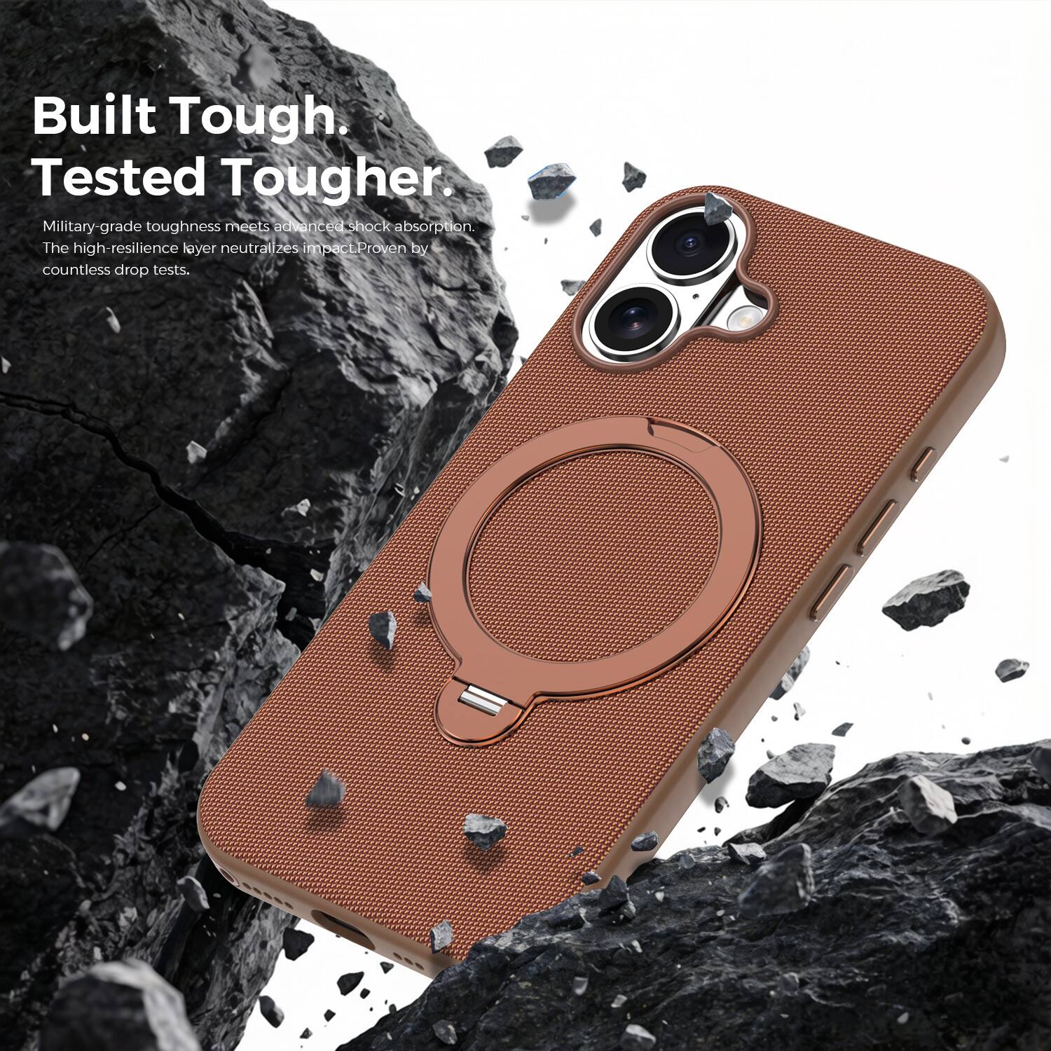 Dteck Tech Fabric Texture Magnetic Case for Apple iPhone 17, Shockproof ...