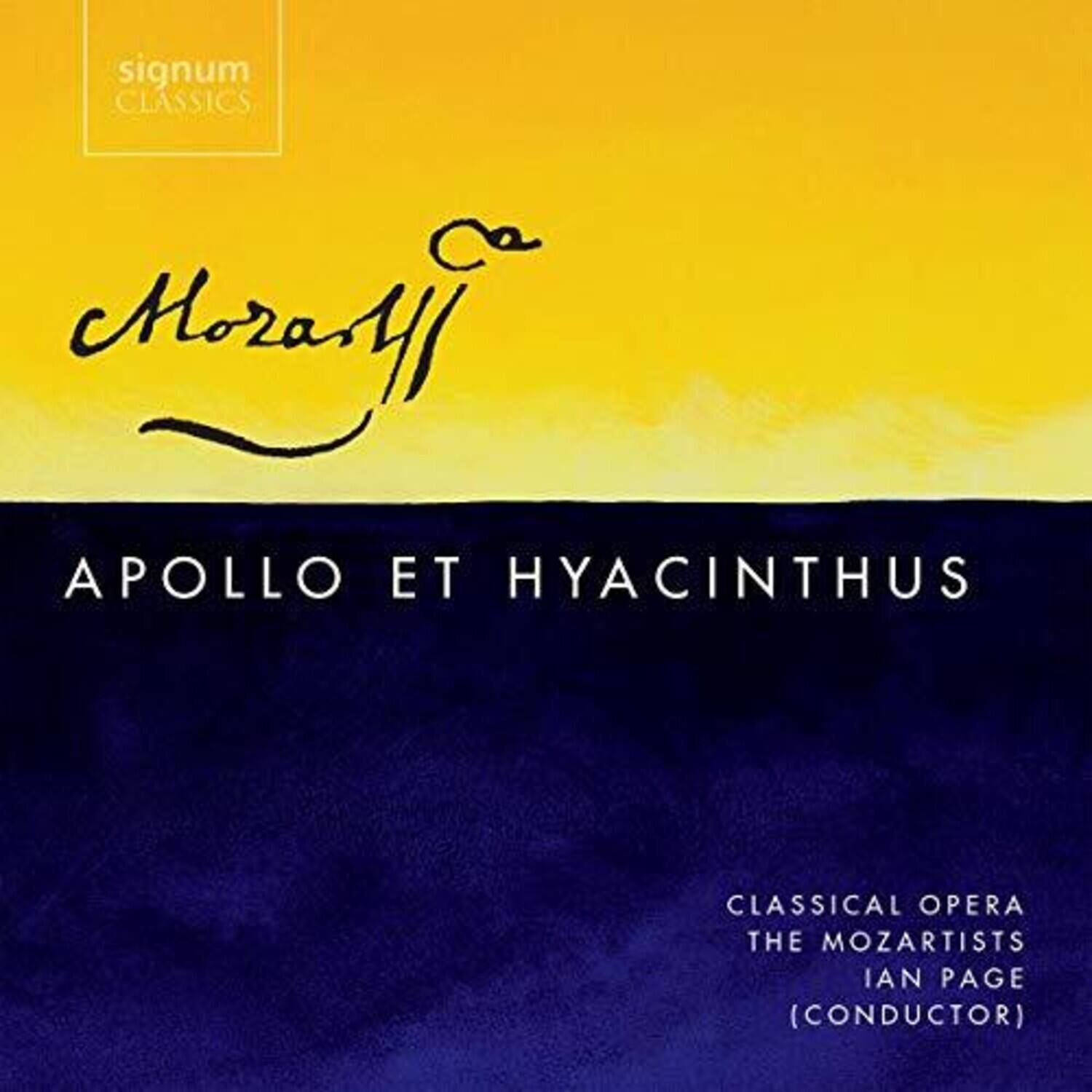 Mozart / Classical Opera / Page Apollo Et Hyacinthus COMPACT DISCS [CD ...