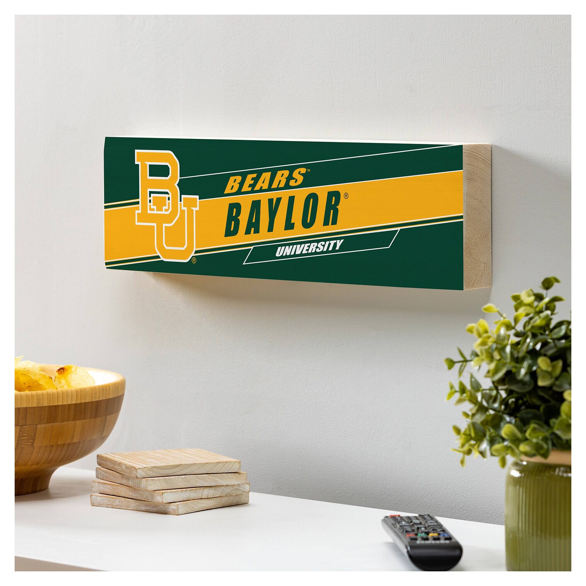 Evergreen Enterprises Baylor Bears 5" x 18" Shadow Logo Wood Mantle ...