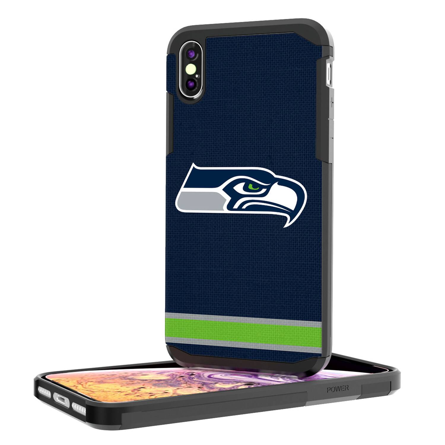 Keyscaper NFL Seattle Seahawks iPhone Rugged Stripe Design Case 16 Pro ...