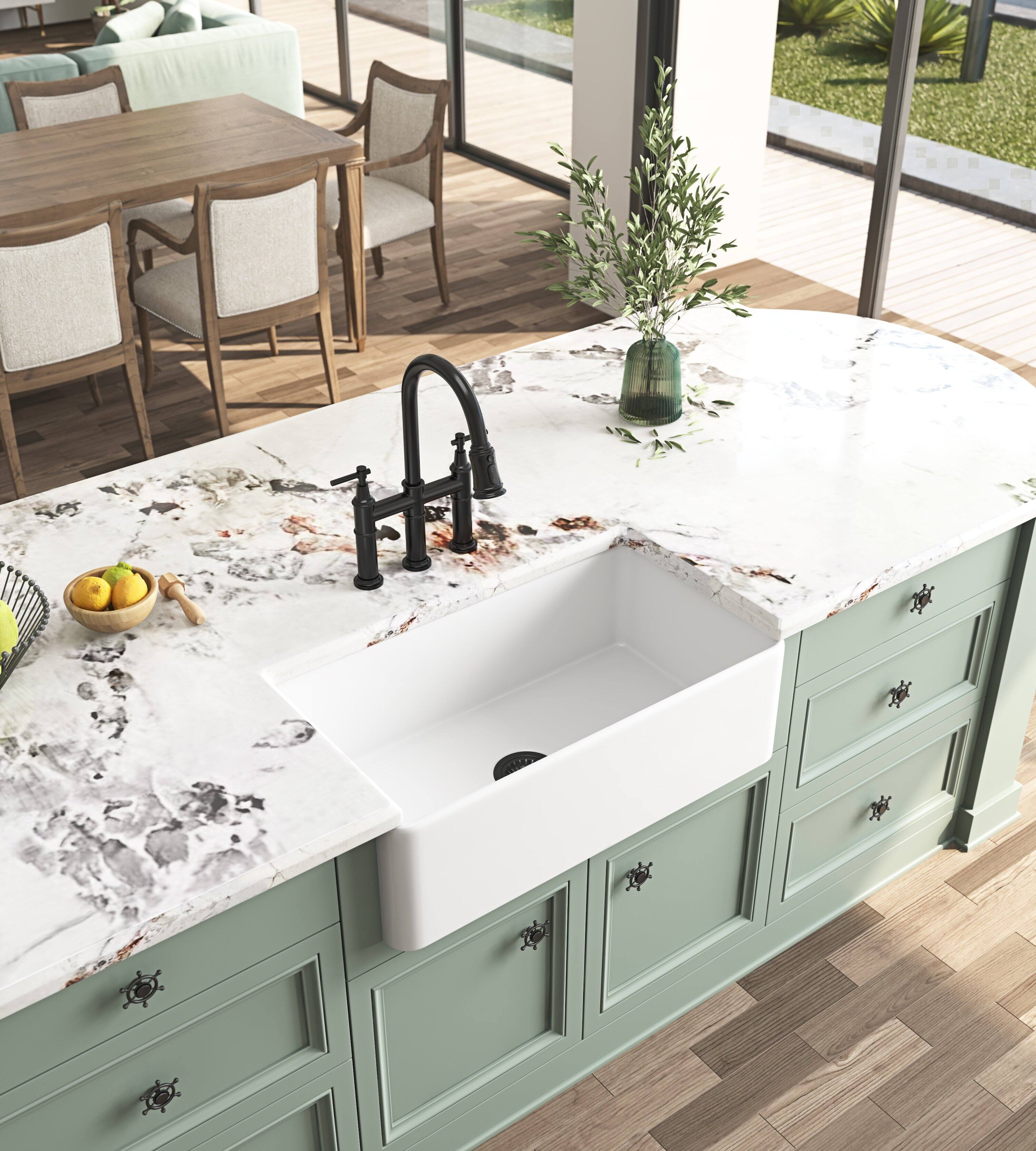 APRILSOUL Farmhouse Sink Deep Apron Sink Undermount Farmhouse Kitchen ...