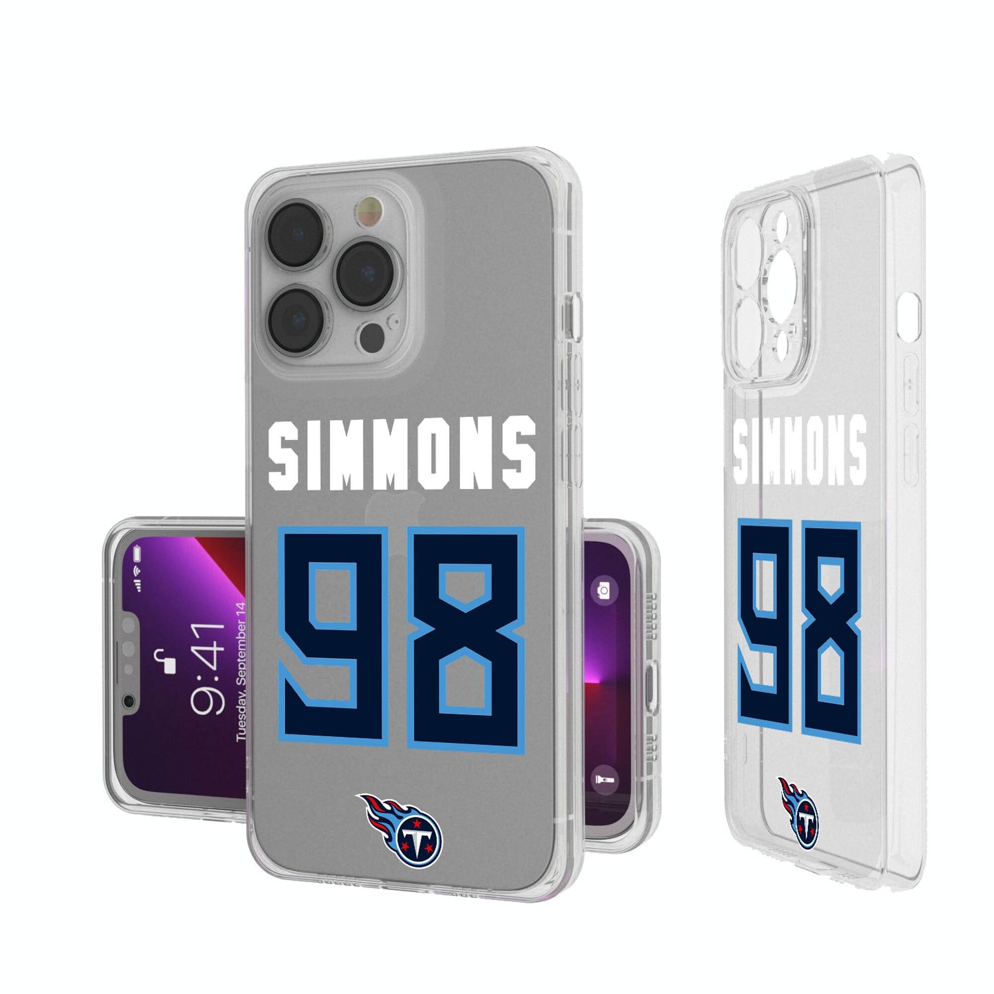 Keyscaper NFL Jeffery Simmons Tennessee Titans iPhone Clear Case 14 ...