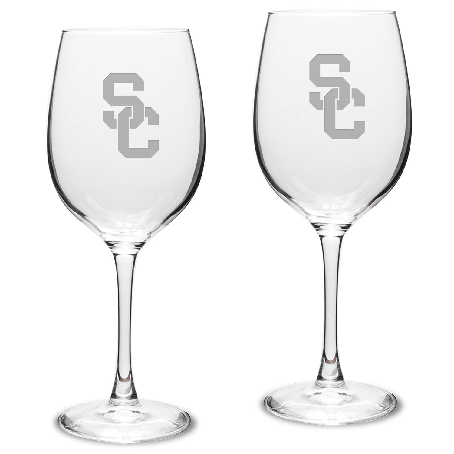 Jardine USC Trojans 2 Piece 16oz. Traditional White Wine Glass Set ...