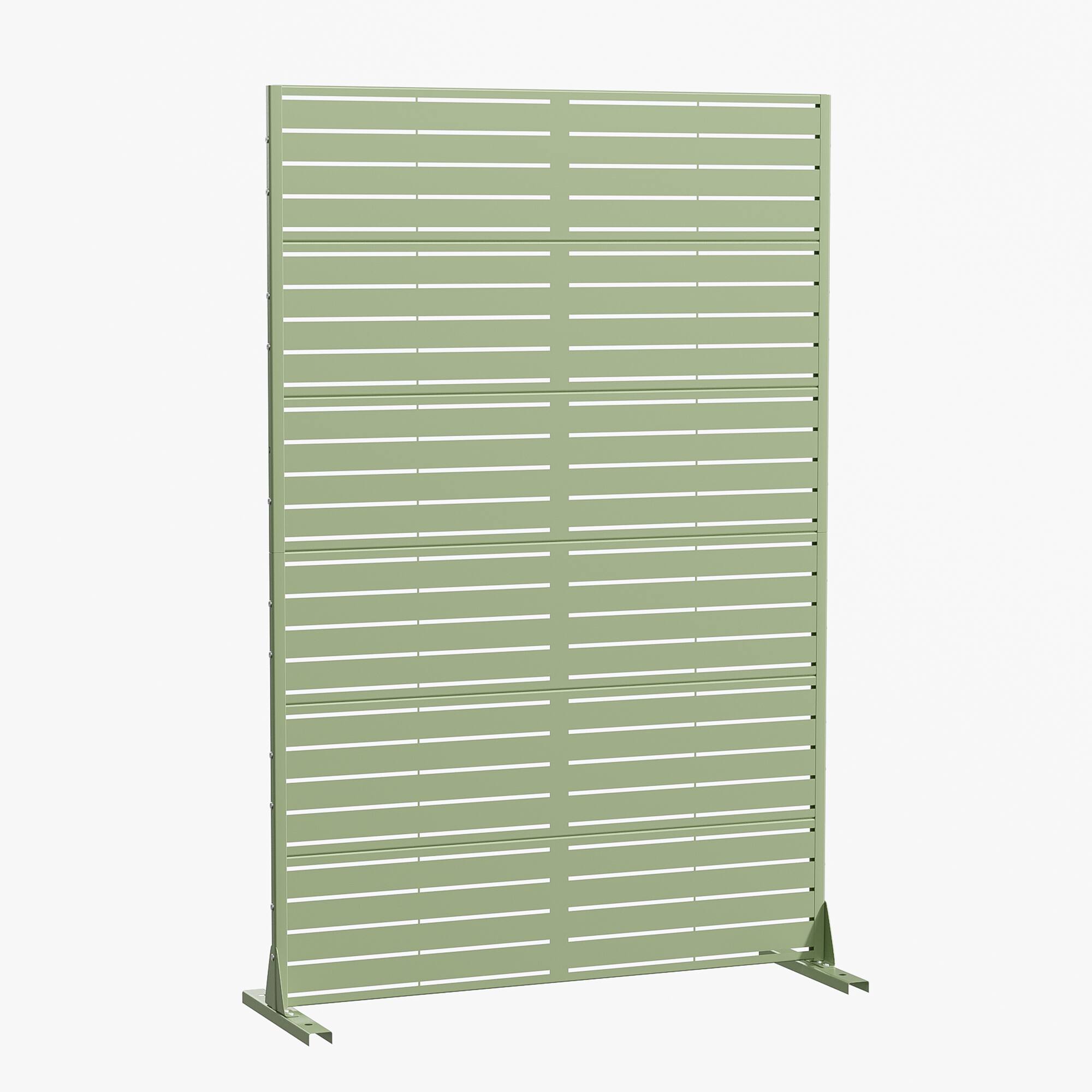 PexFix 72 in. x 47 in. Louvered Pattern Metal Outdoor Privacy Screen ...