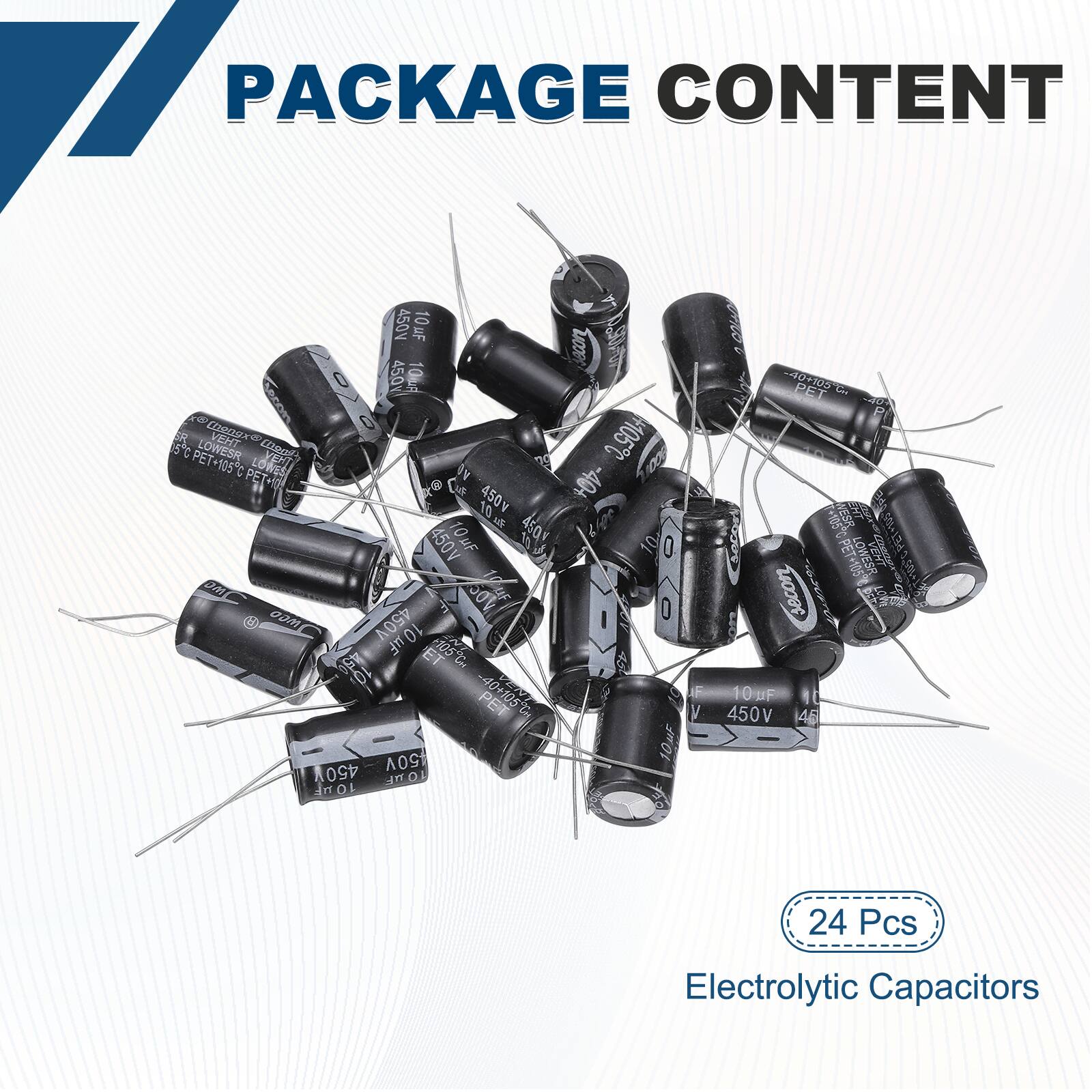 Unique Bargains 10uF 450V 13x20mm Electrolytic Capacitor, 105C High ...