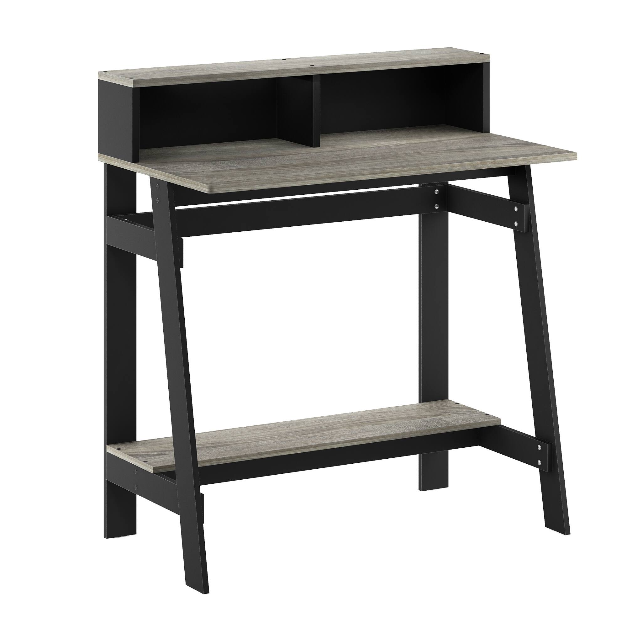 Furinno Simplistic A Frame Computer Desk Black/Oak Grey 14054BK/GYW ...