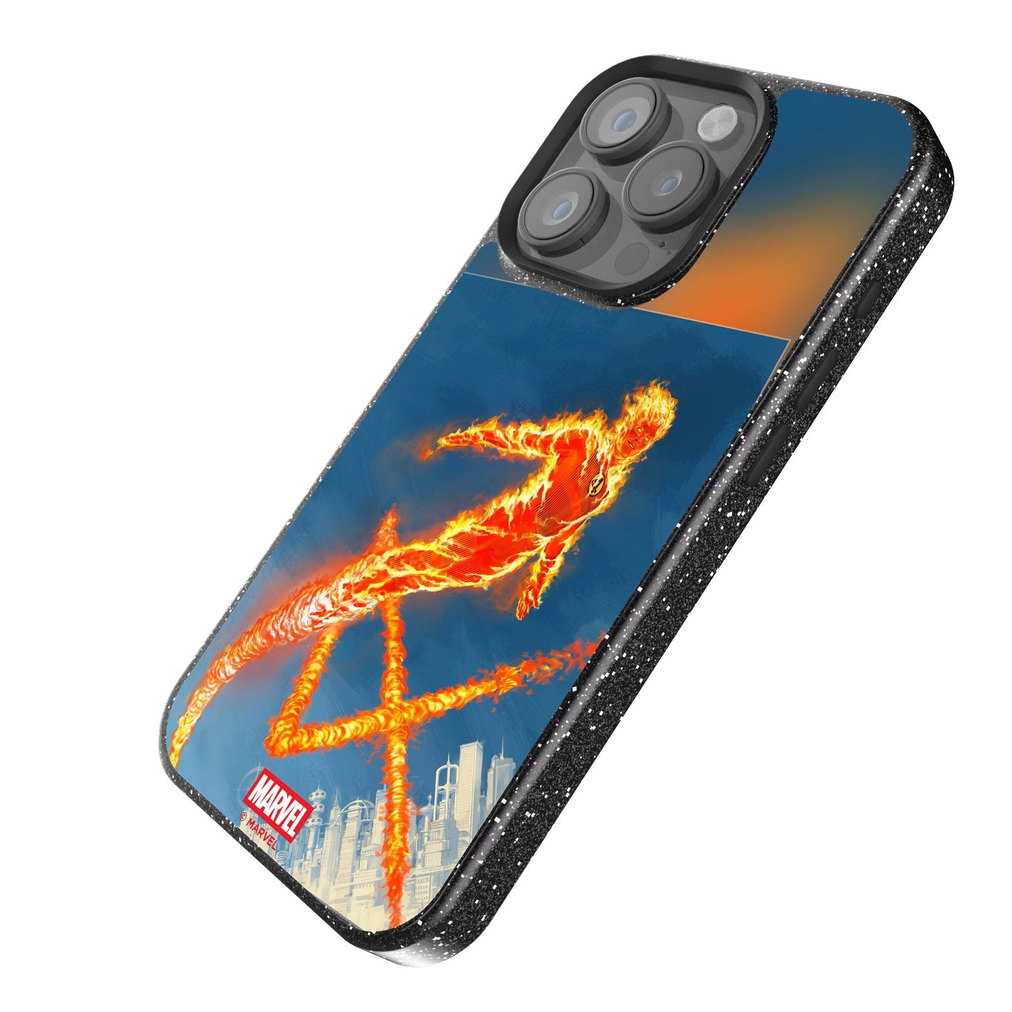 Keyscaper Marvel Cover Art Black Bling Phone Case Apple iPhone 16 Pro ...