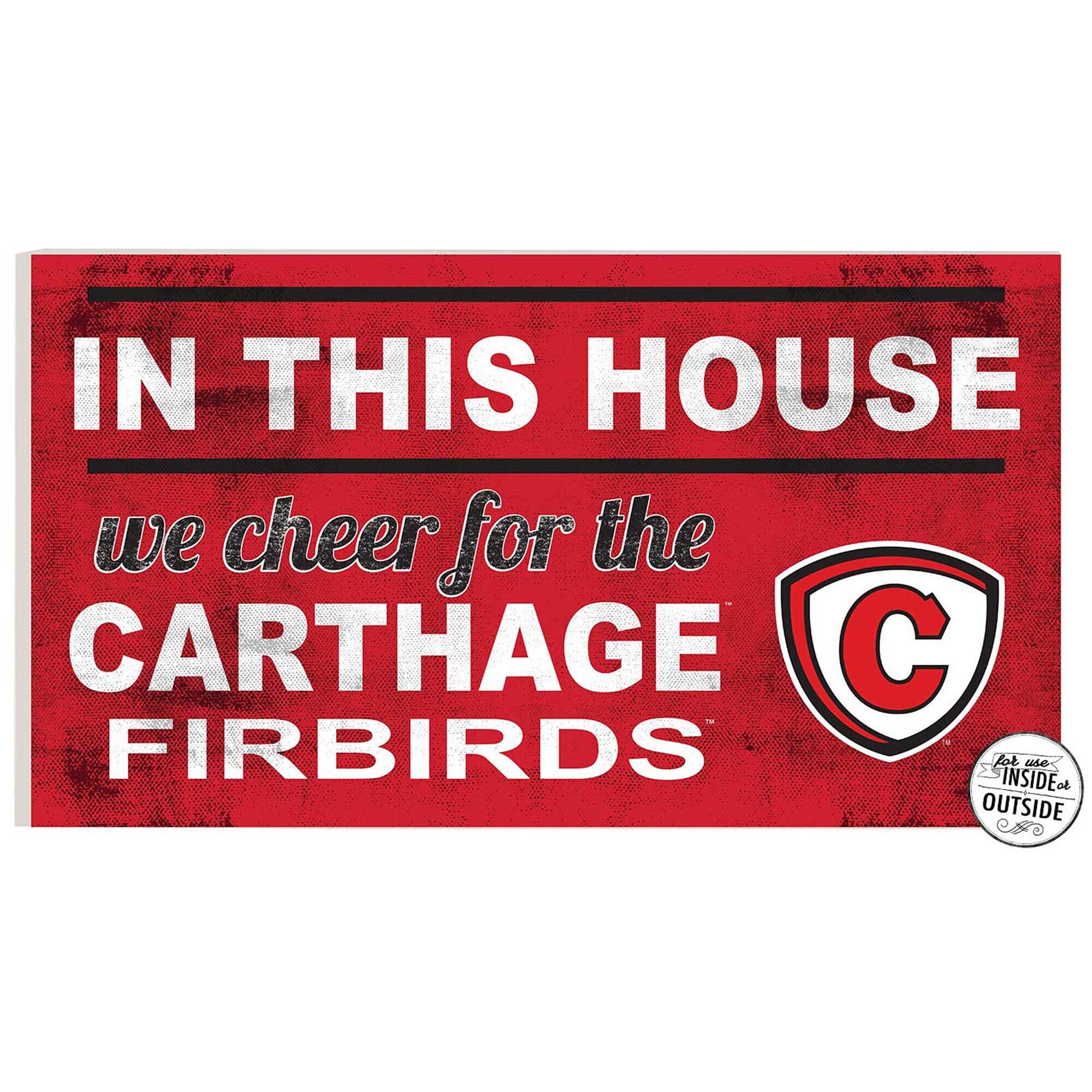 Jardine Carthage Firebirds 11" x 20" Indoor/Outdoor In This House Sign ...