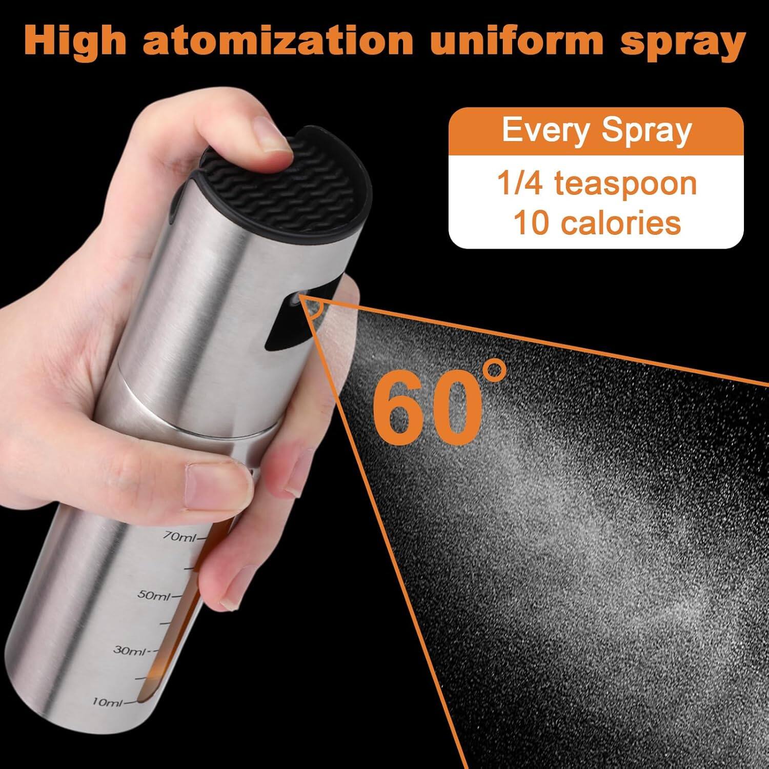 Schertz 12 Pack 100ml Stainless Steel Olive Oil Sprayer Bottles with ...