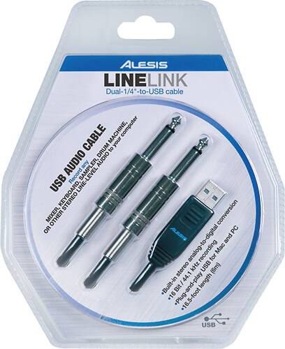 Best Buy: Alesis USB Stereo Line Link Cable Black/Silver LINELINK