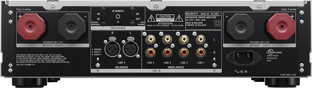 Best Buy: Sony 160W 2.0-Ch. High-Res Integrated Amplifier Silver TAA1ES