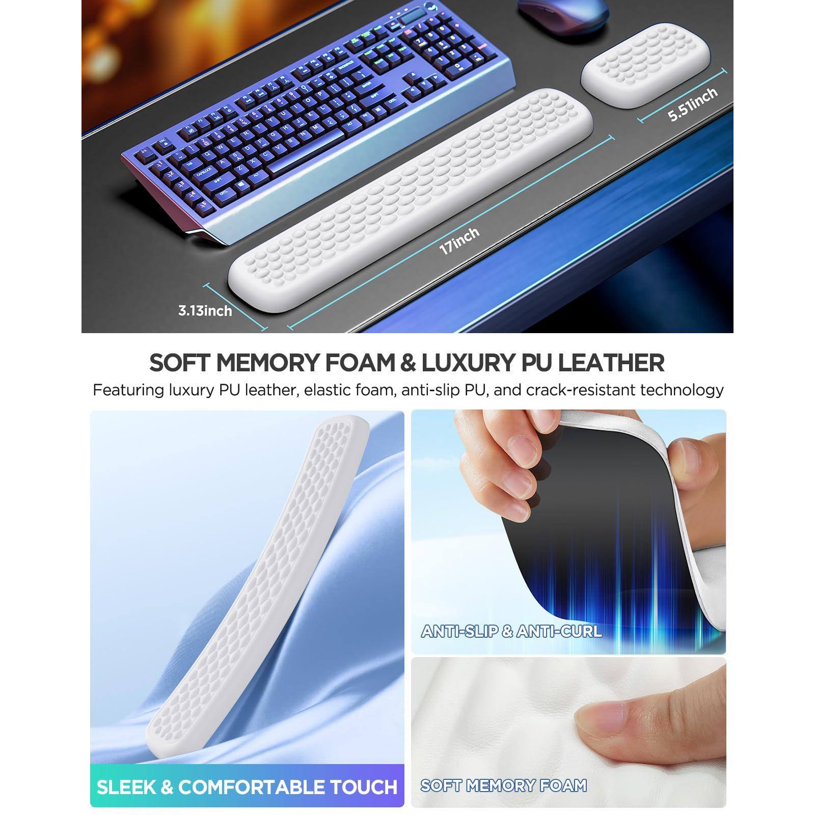 Comfort Essence Wrist Rest For Computer Memory Foam With Massage Points ...
