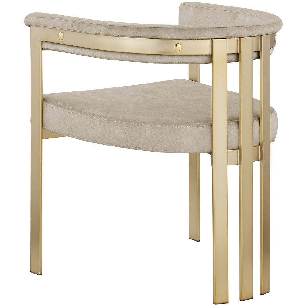 Meridian Furniture Marcello Stone Colored Velvet Dining Chair, Set of 2 ...