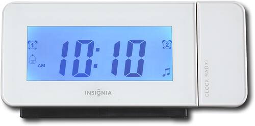 Best Buy: Insignia™ Clock Radio with Time Projection Display White ...