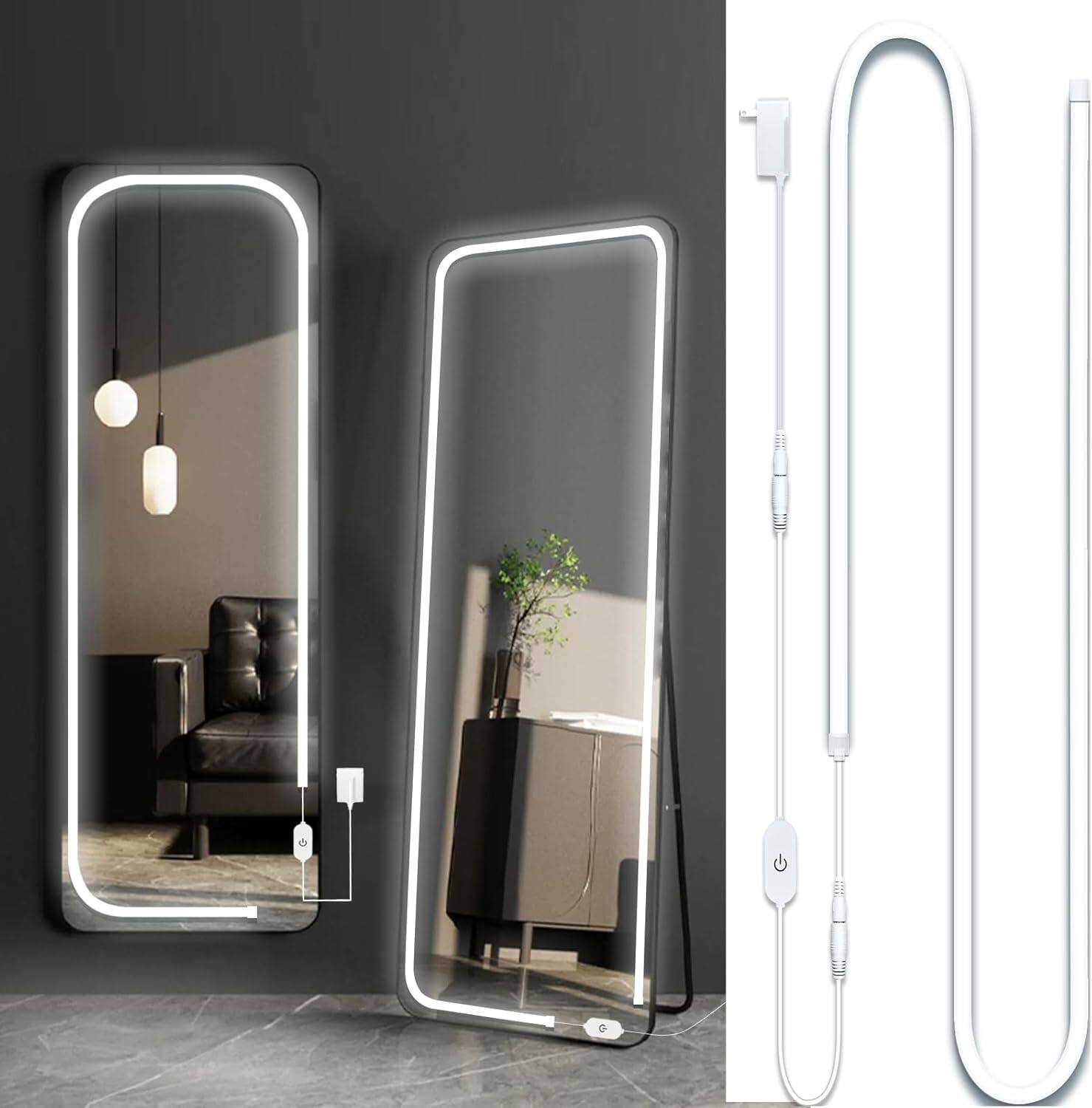 Stamp n Camp Led Vanity Mirror Lights, 13.2FT 6000k Full Body Mirror ...