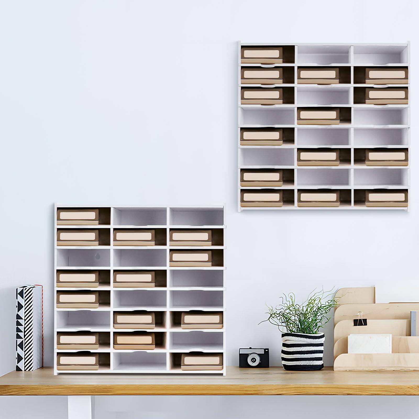 Dapper Styles 24 Slots Craft Punch Organizer Rack Wall mounted Paper Punches Holder Desktop ...