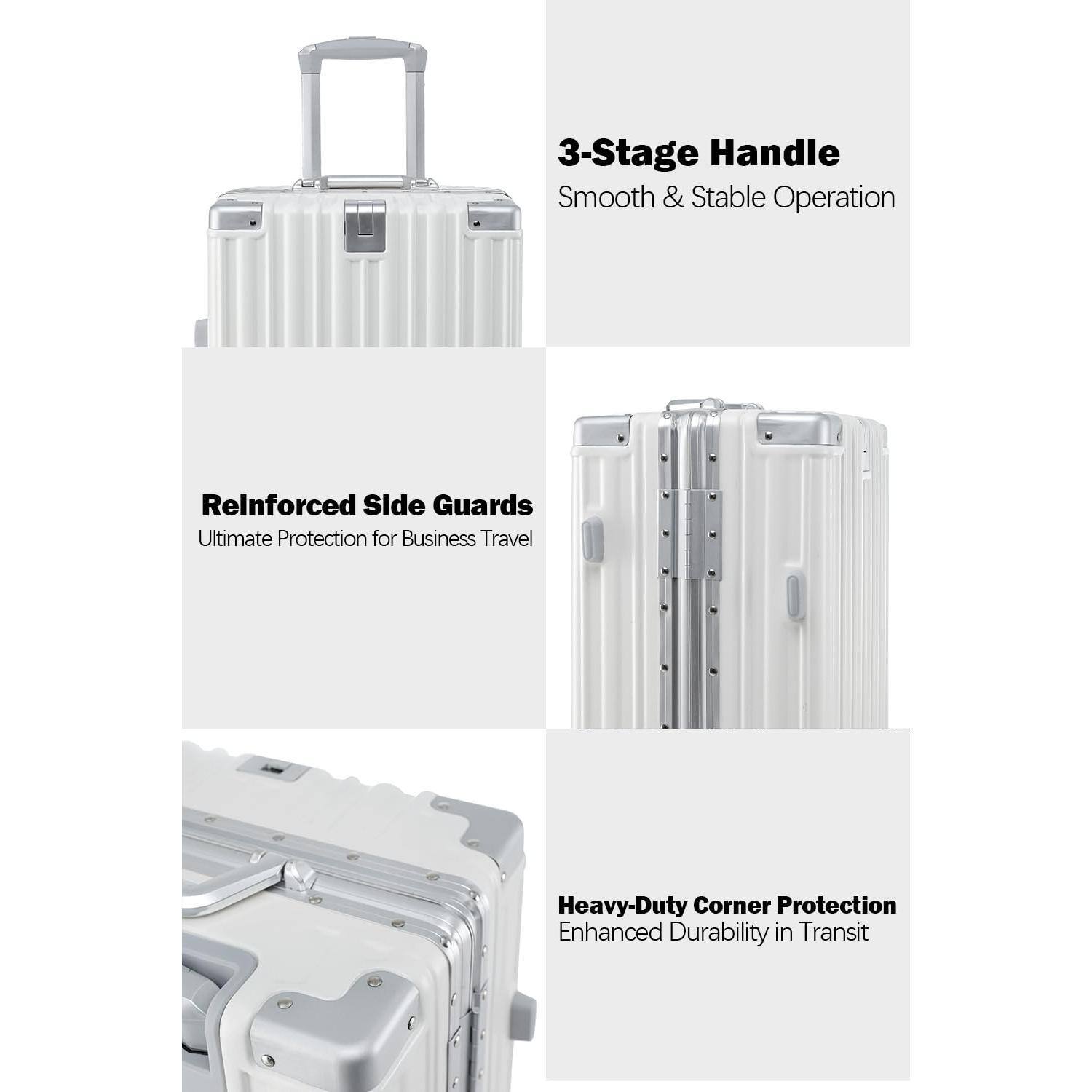 Dapper Styles Aluminum Frame Carry On Luggage overall dimension size ...