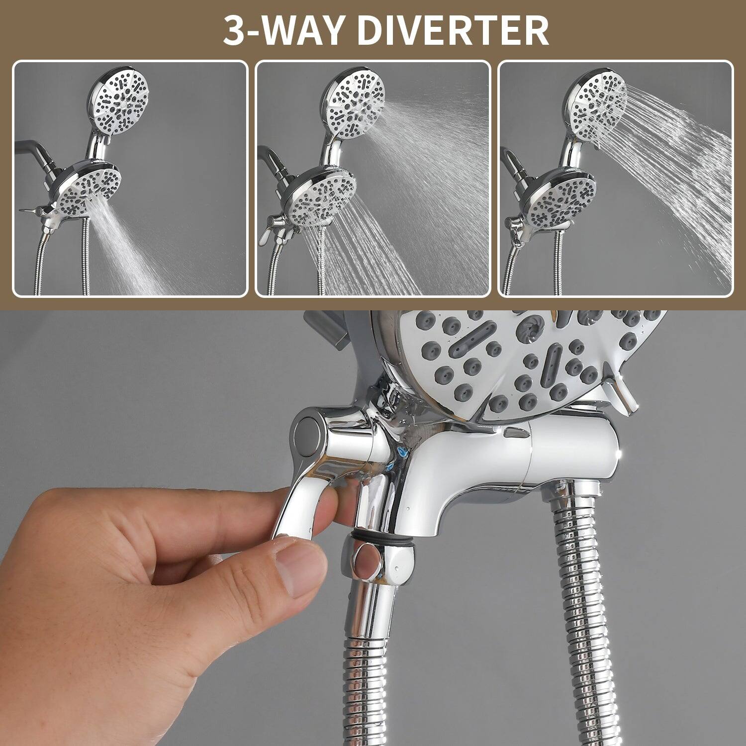 Boyel Living Shower Set with Seven Function Dual Shower Heads and cUPC ...