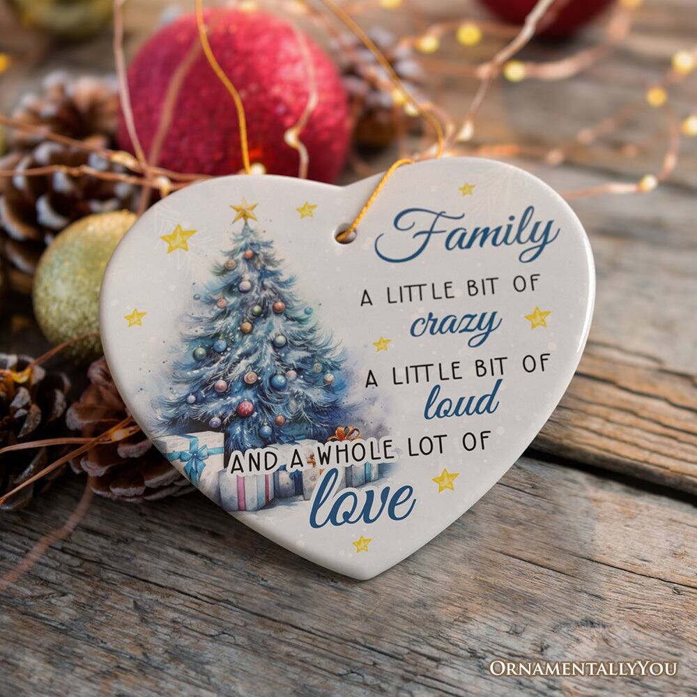 OrnamentallyYou Amusing Family Quote Ornament Charming Blue Christmas ...