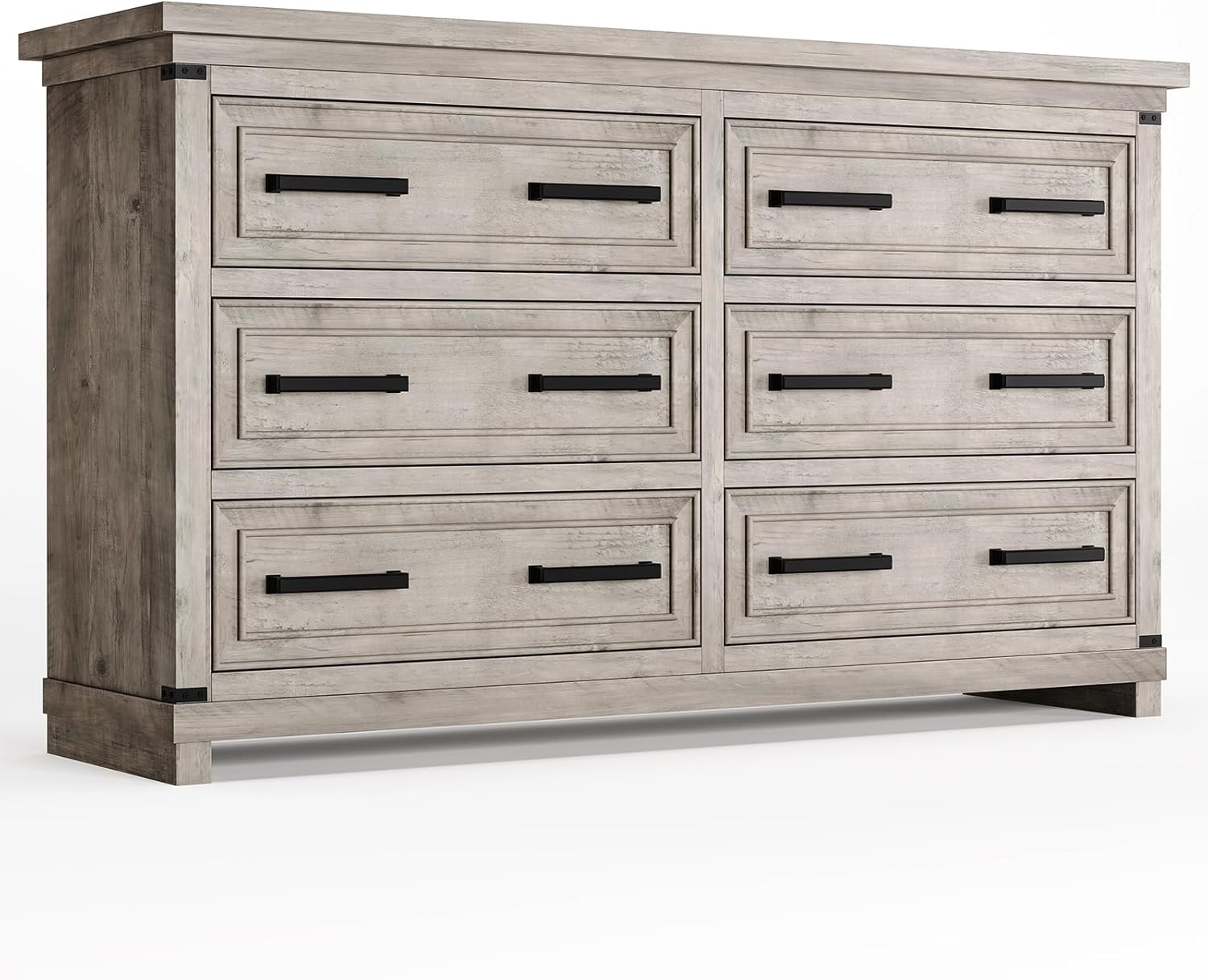 GARVEE Dresser for Bedroom with 6 Drawers, Farmhouse Chests of Drawers ...