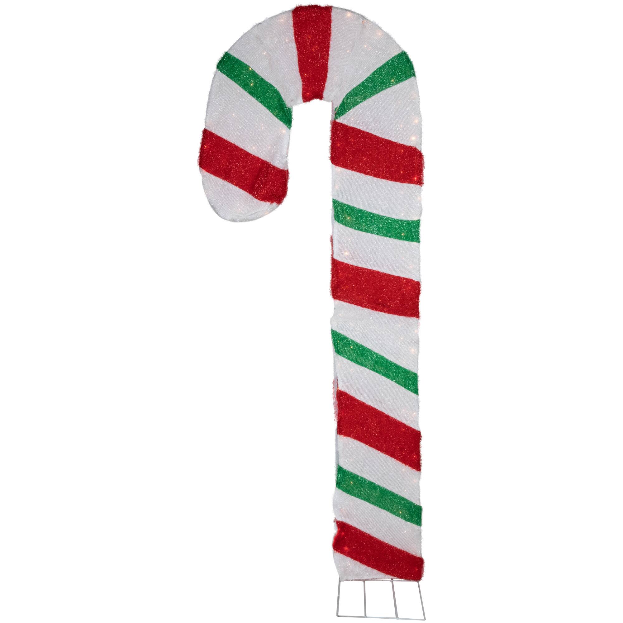 Northlight Lighted Double Candy Cane Archway Outdoor Christmas ...