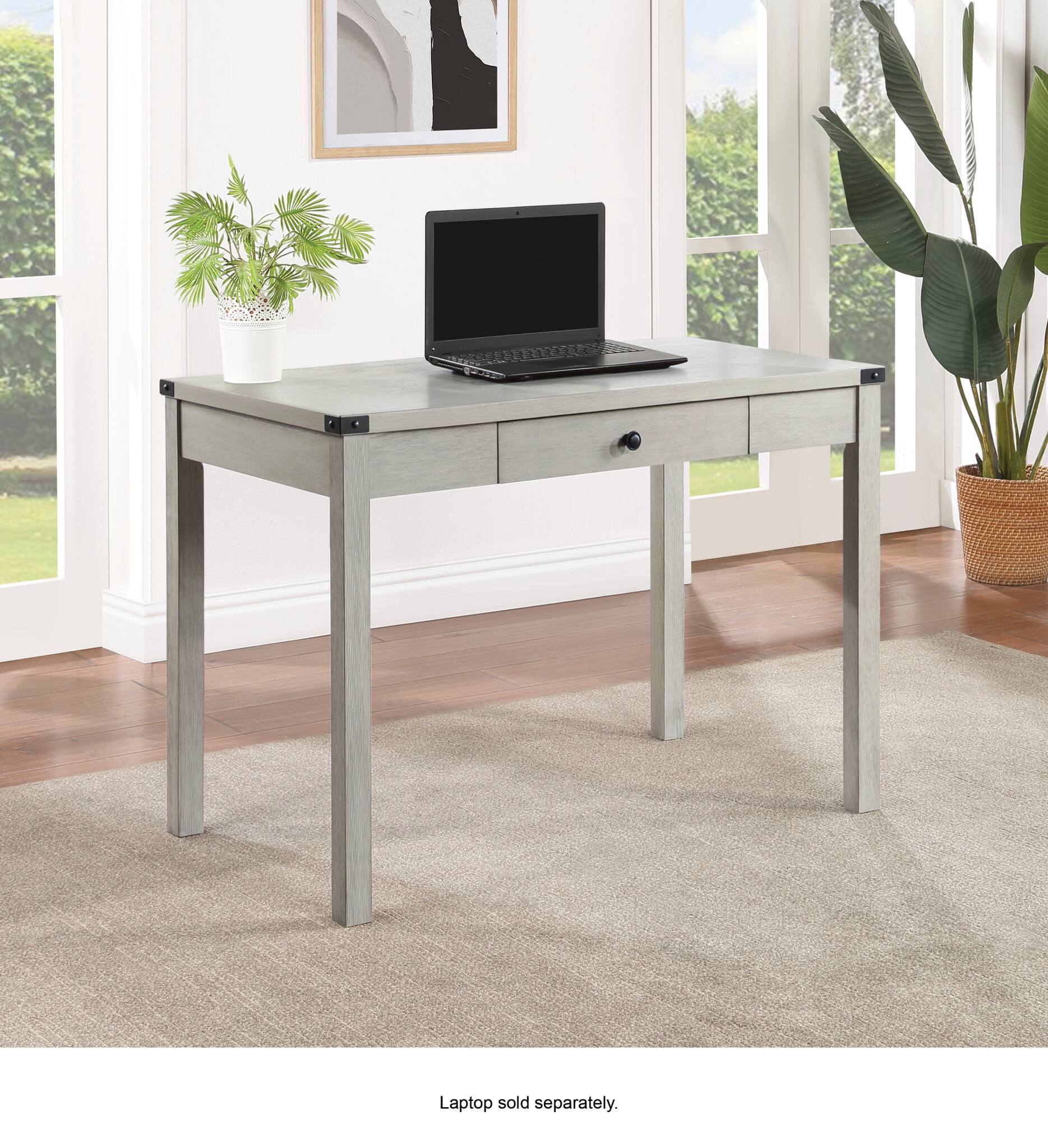 OSP Home Furnishings Victor Writing Desk Champagne Oak VTR4224-CO ...