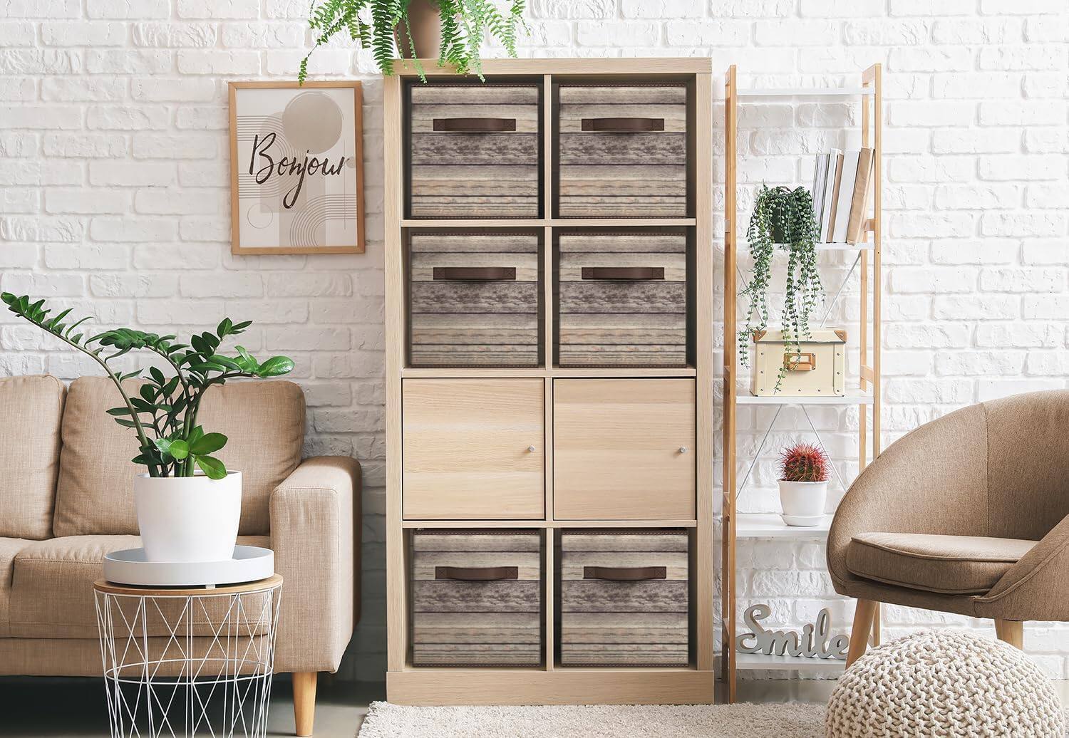 Sorbus Foldable Storage Cubes, 6 Fabric Baskets for Organizing Pantry ...