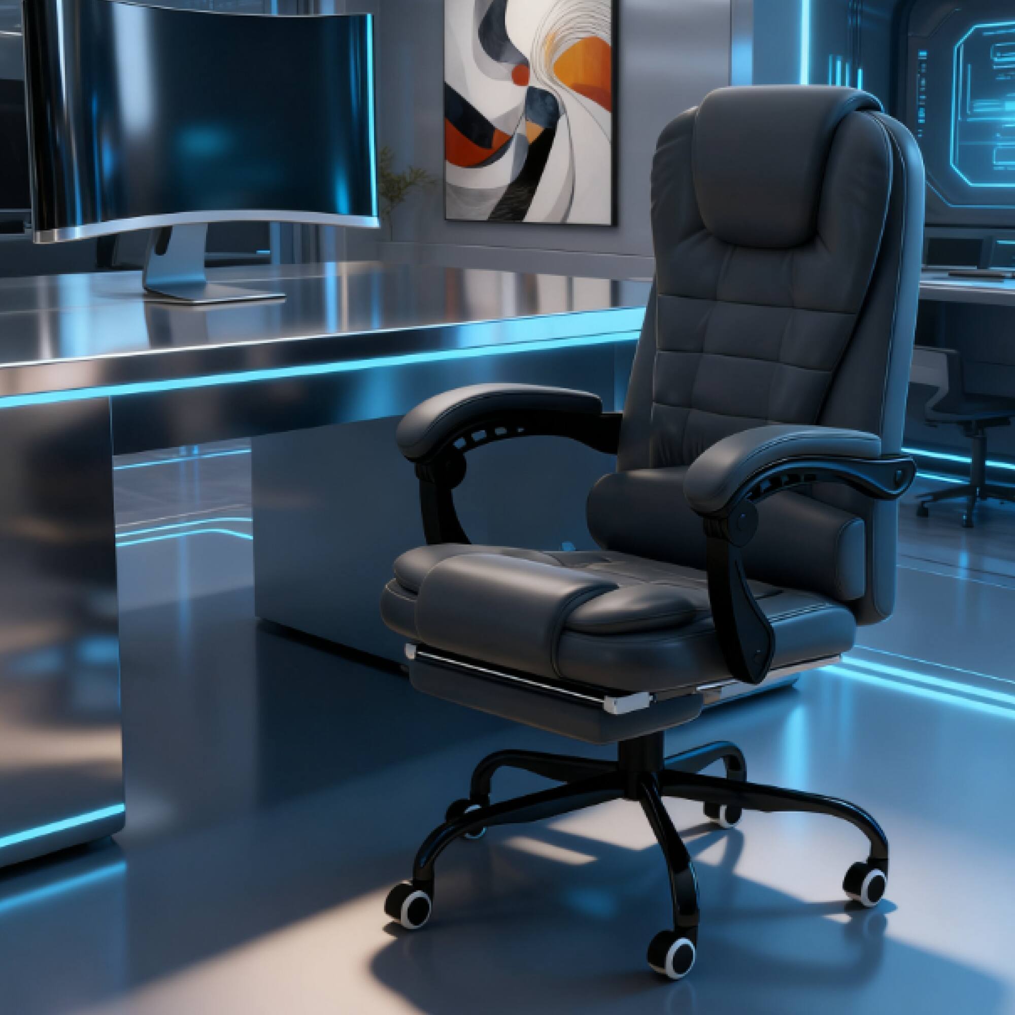 GOODSILO Executive High Back Massaging Office Chair with Vibrating ...