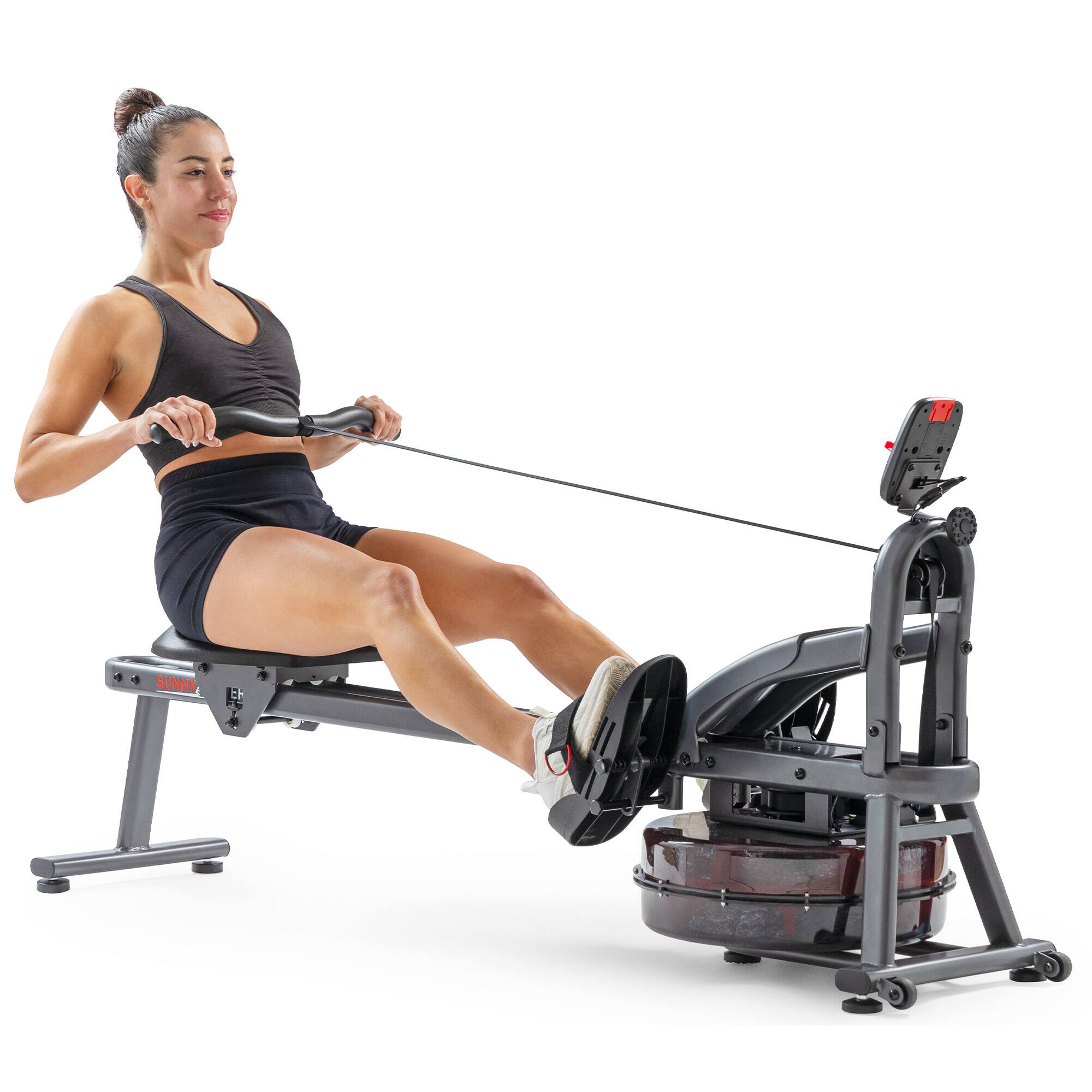 Sunny Health & Fitness Smart Water Rowing Machine Black SF-RW524022 ...