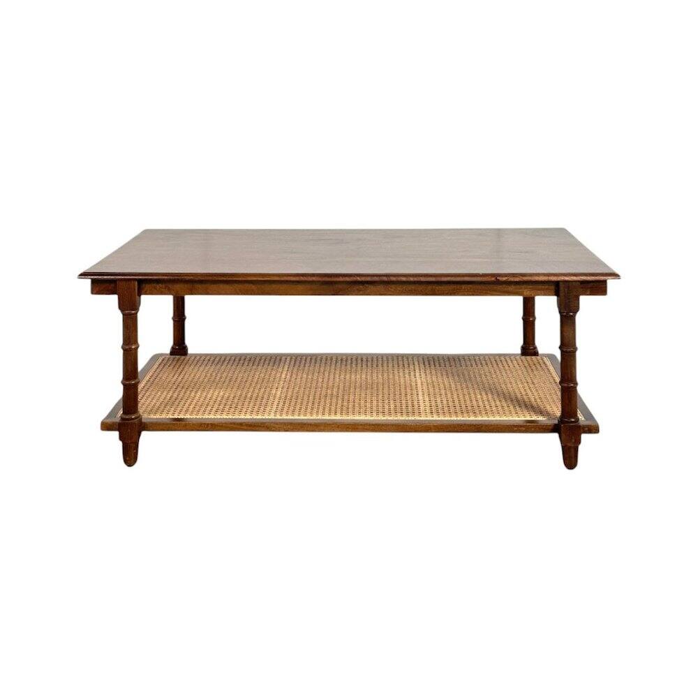 Carolina Chair & Table Chesterfield Wood & Cane Coffee Table Natural ...