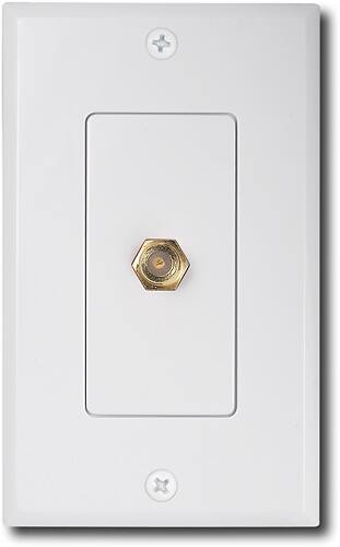 Best Buy: Coaxial Cable Wall Plate White RF-WSC1