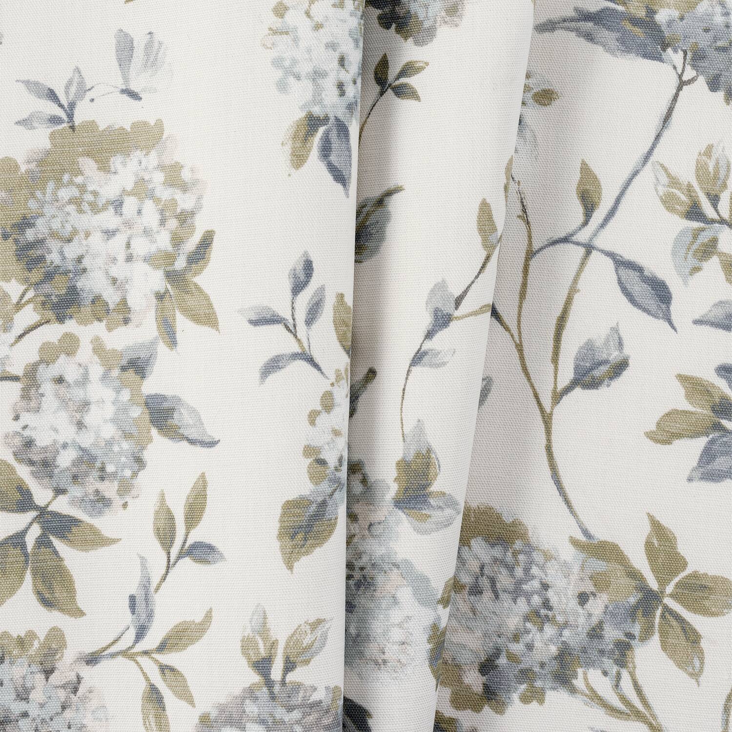 Ellis Curtain ELLIS 48% Cotton 52% Polyester Traditional Hydrangea ...