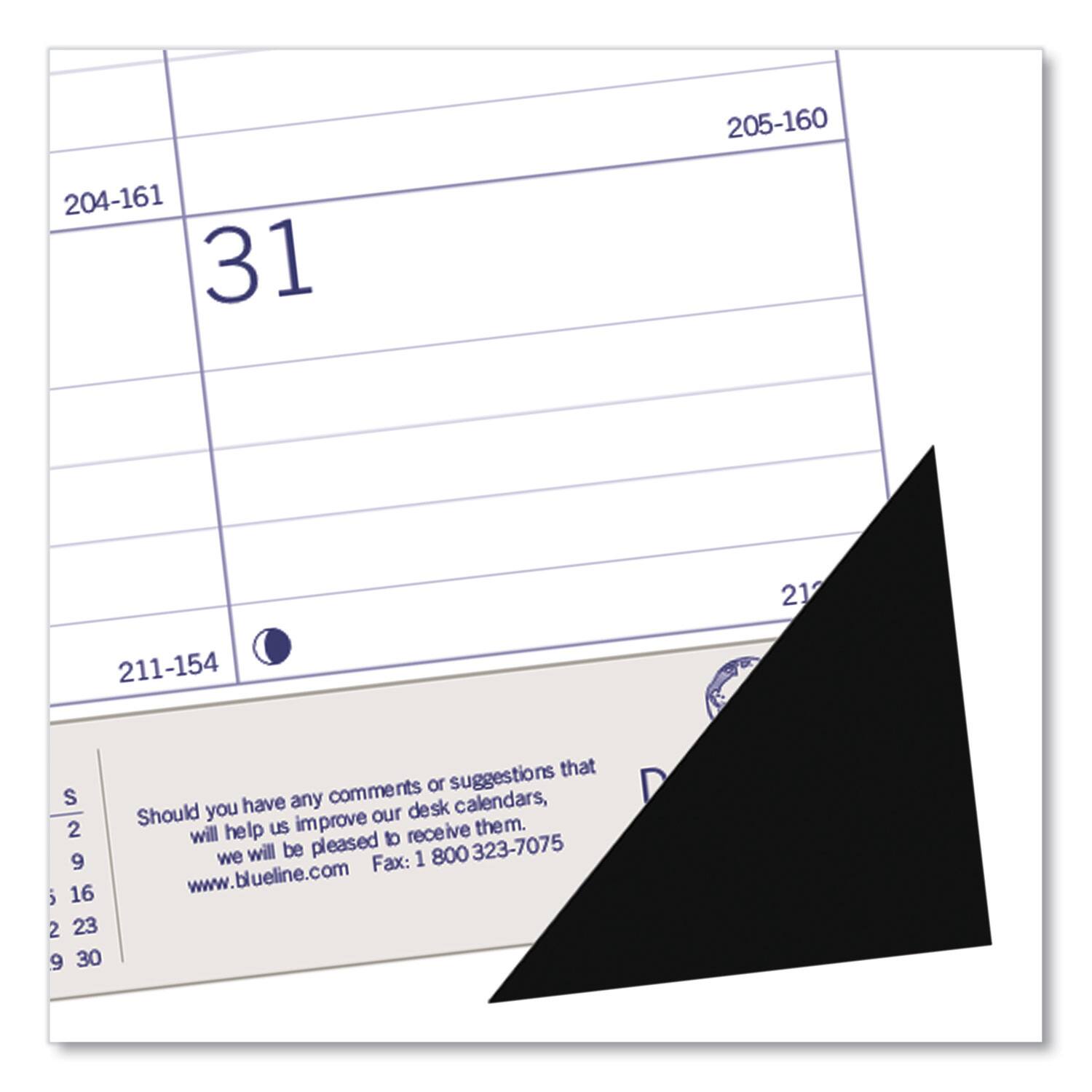 Blueline DuraGlobe Academic Desk Pad Calendar 22 x 17 White Blue Gray ...