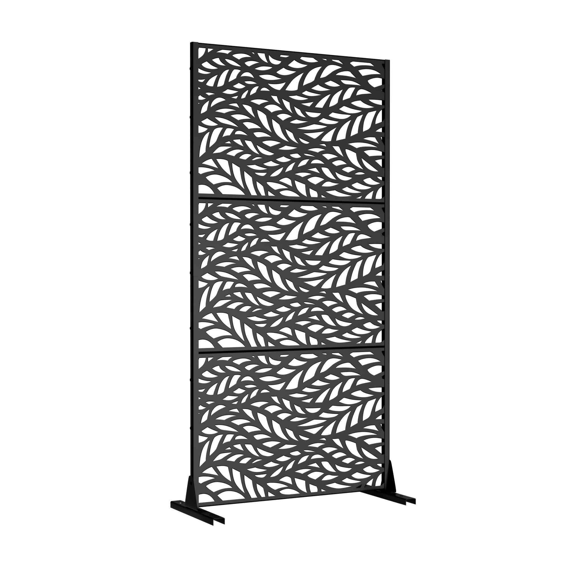 PexFix 72 in. x 35 in. Spring Pattern Metal Outdoor Privacy Screen ...